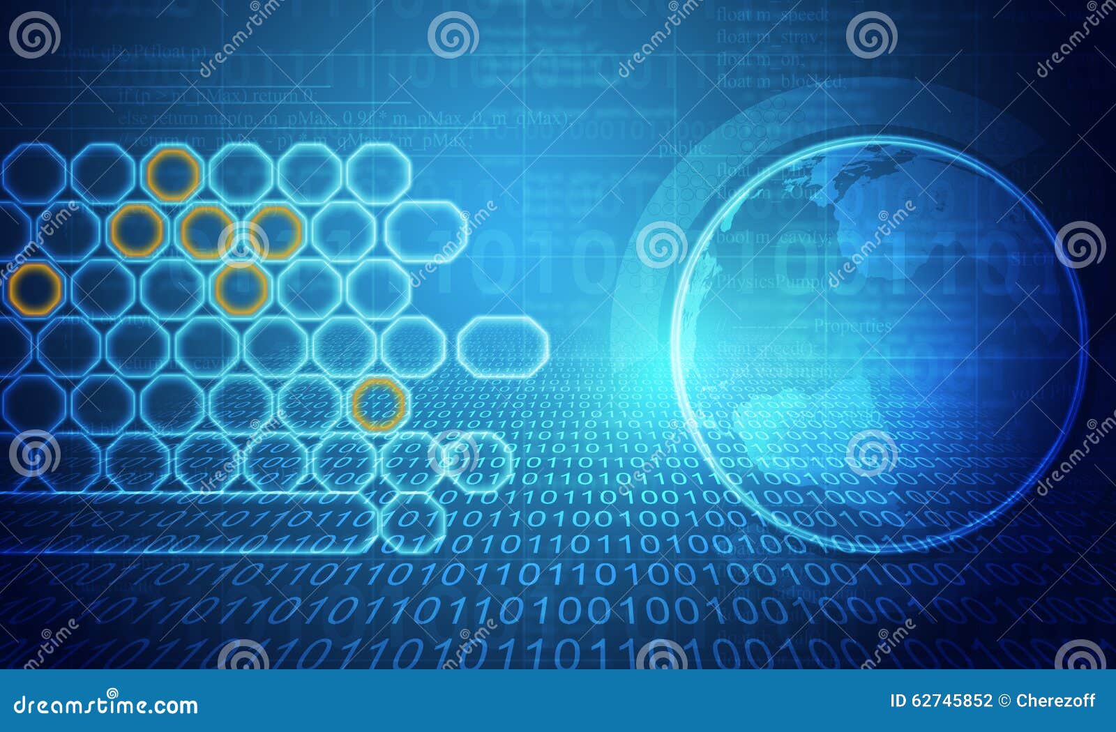 Blue Holographic Screen with Numbers Stock Photo - Image of holographic ...