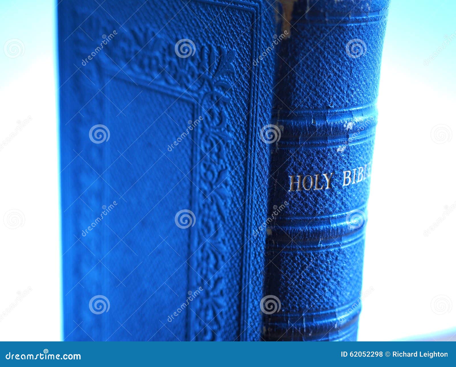 Blue Holy Bible stock photo. Image of dramatic, focus - 62052298