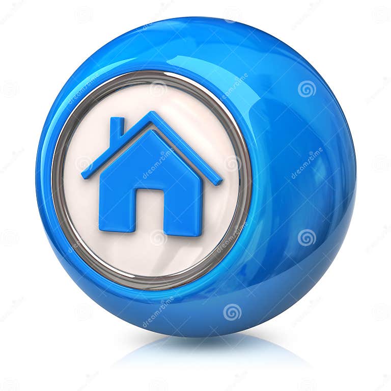 Blue home icon stock illustration. Illustration of design - 21645703
