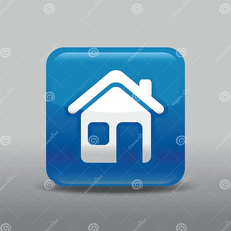 A blue home icon stock vector. Illustration of isolated - 28760804