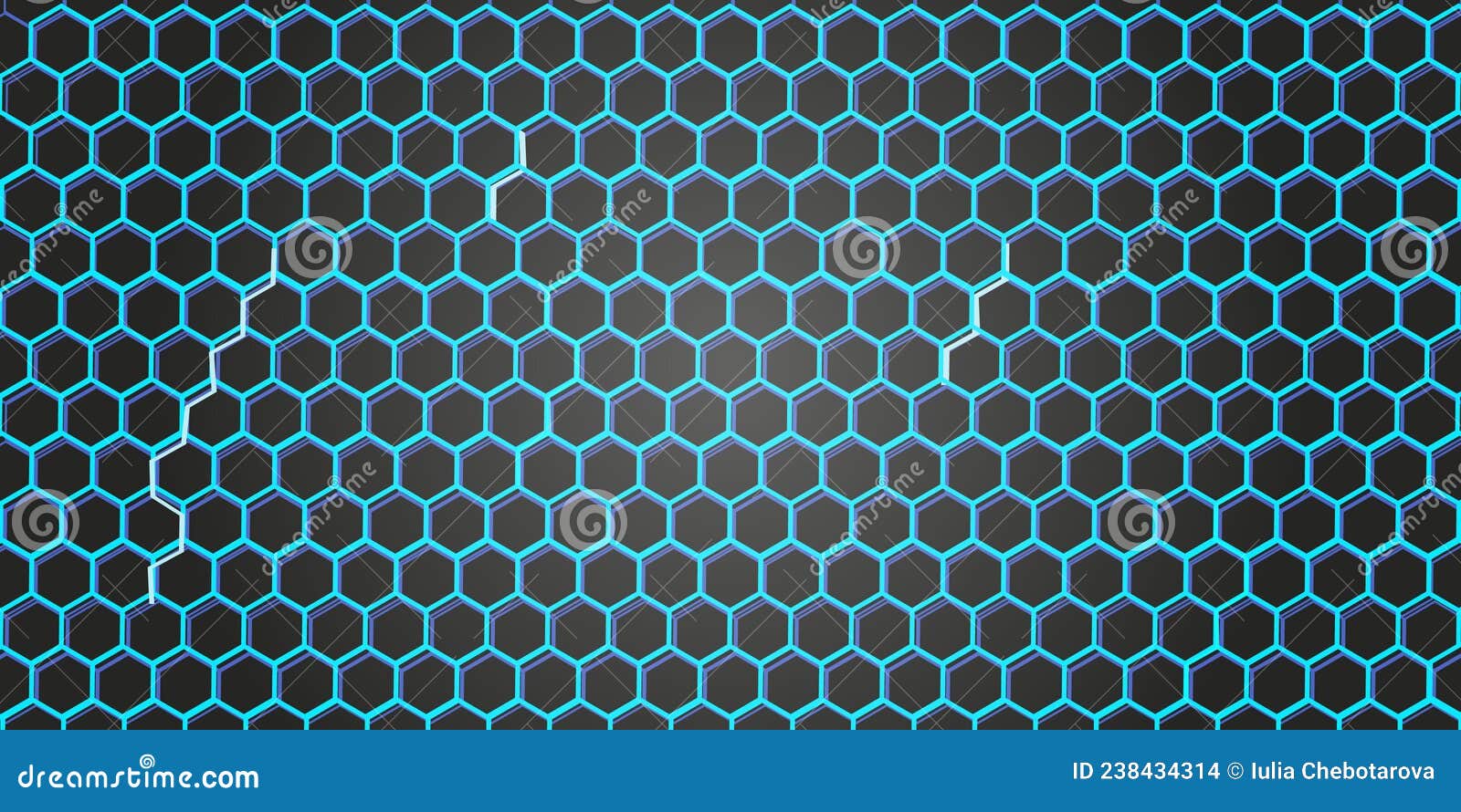 Blue Honeycomb, Flat, Vector Illustration Stock Vector - Illustration ...