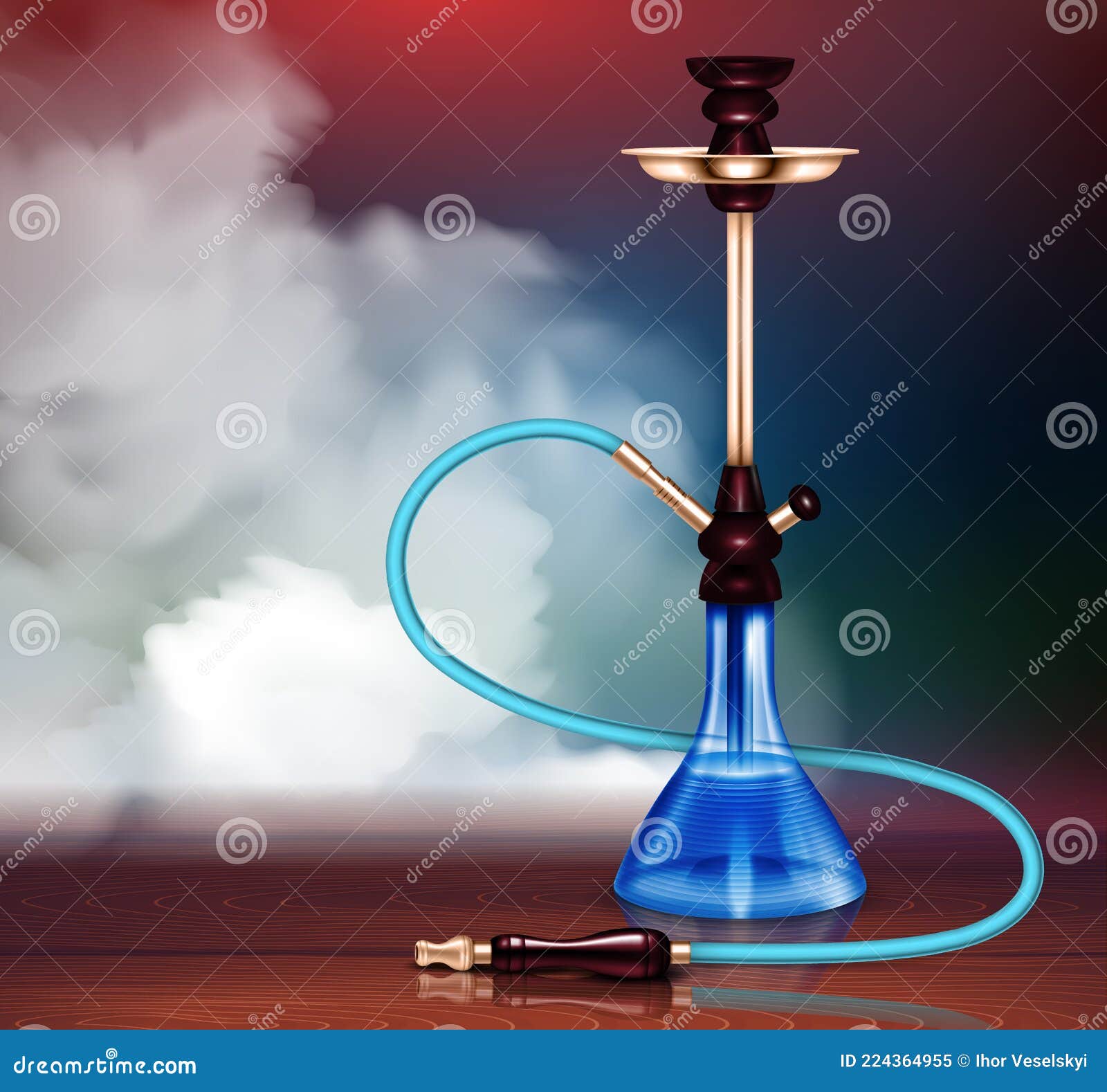 Hookah Realistic Illustration Stock Vector - Illustration of tube ...