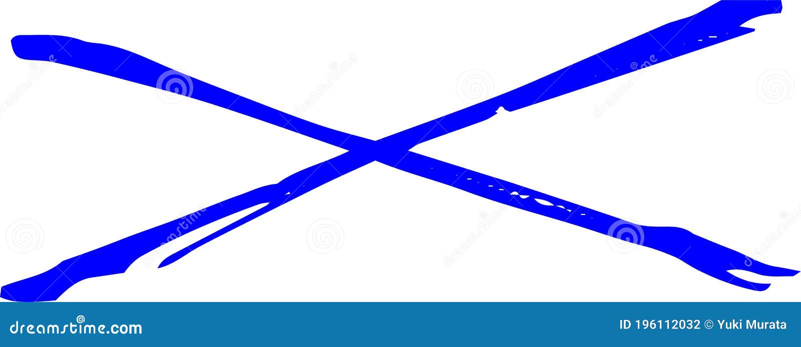 Blue Horizontal Cross Mark Set Stock Vector - Illustration of mark ...