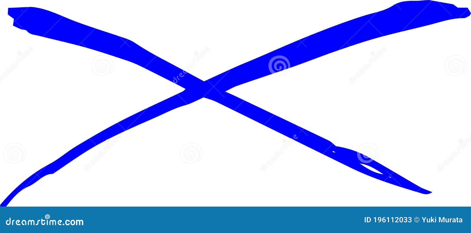 Blue Horizontal Cross Mark Set Stock Vector - Illustration of frame ...