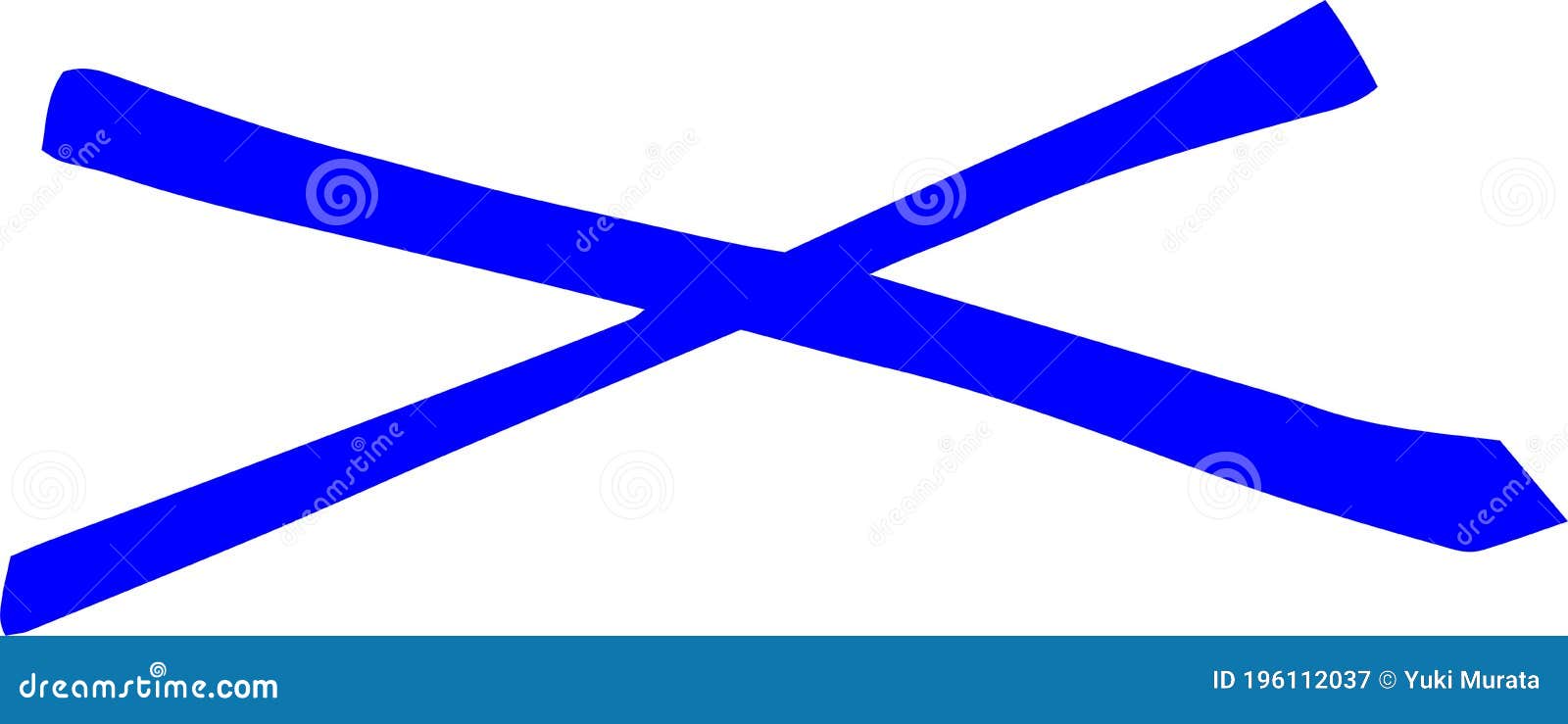Blue Horizontal Cross Mark Set Stock Vector - Illustration of points ...