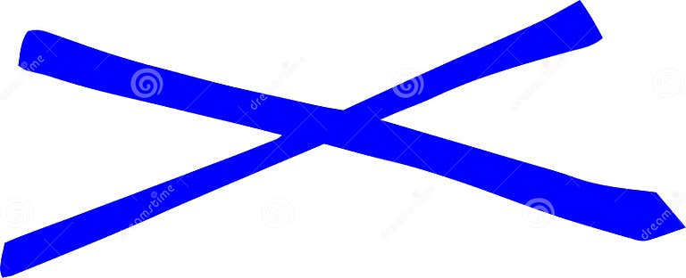 Blue Horizontal Cross Mark Set Stock Vector - Illustration of points ...