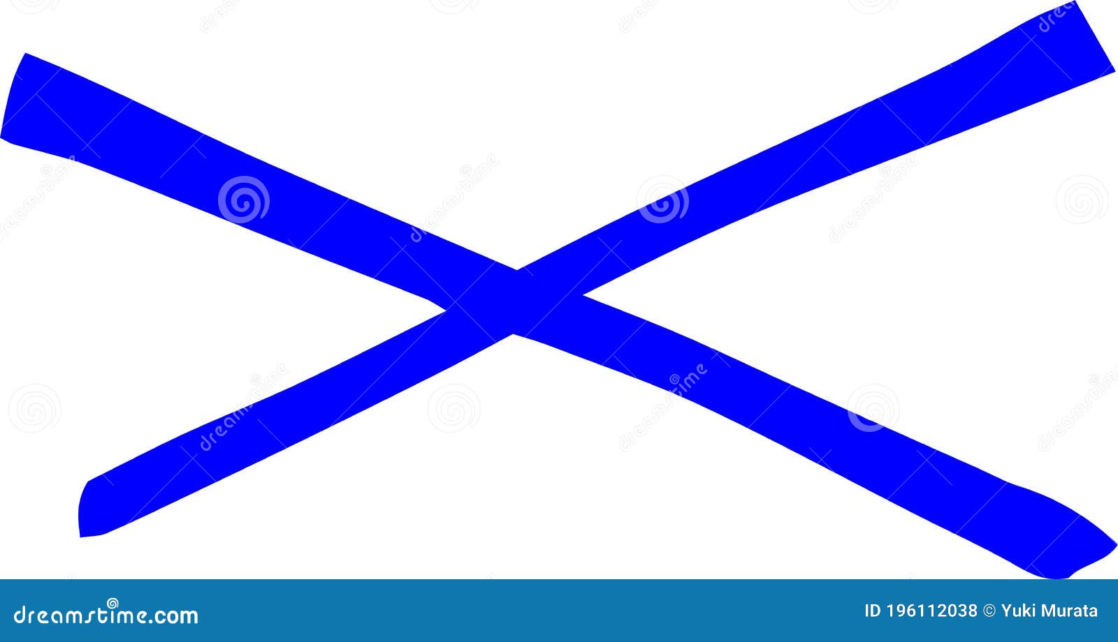 Blue Horizontal Cross Mark Set Stock Vector - Illustration of deduction ...