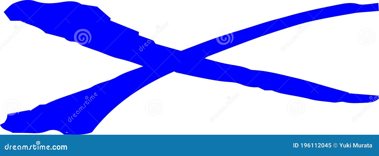 Blue Horizontal Cross Mark Set Stock Vector - Illustration of parts ...