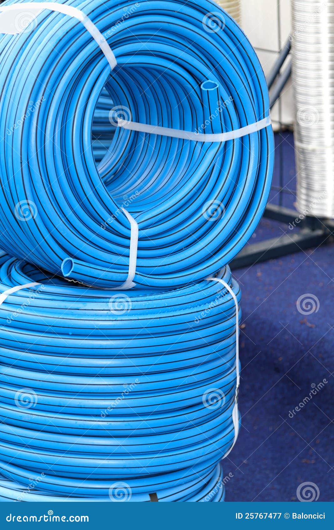 Blue hose stock image. Image of pipe, flexible, hose - 25767477