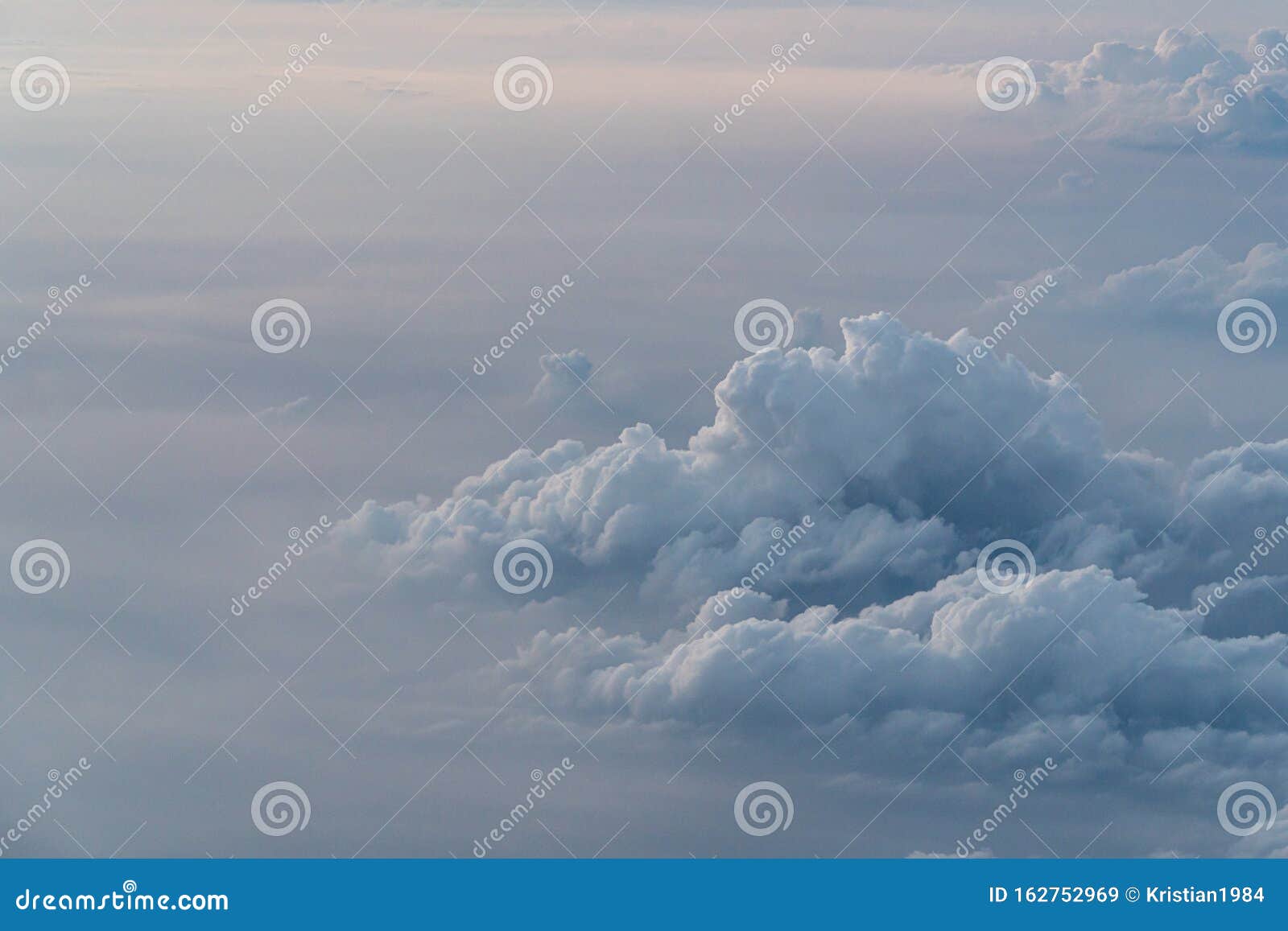 Blue Hour Above the Clouds - View from an Airplane during Blue Hour ...