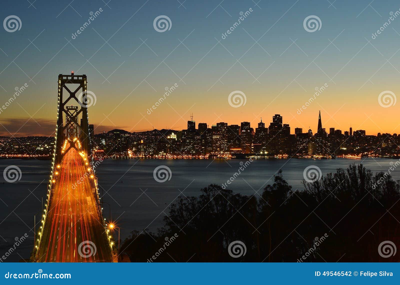 Blue Hour in the City, Over the Bridge Editorial Photography - Image of ...