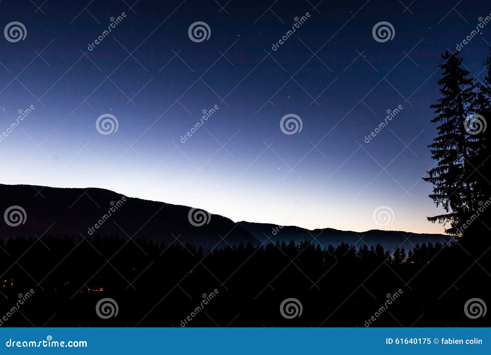 Blue hour in the mountains stock image. Image of bluehour - 61640175