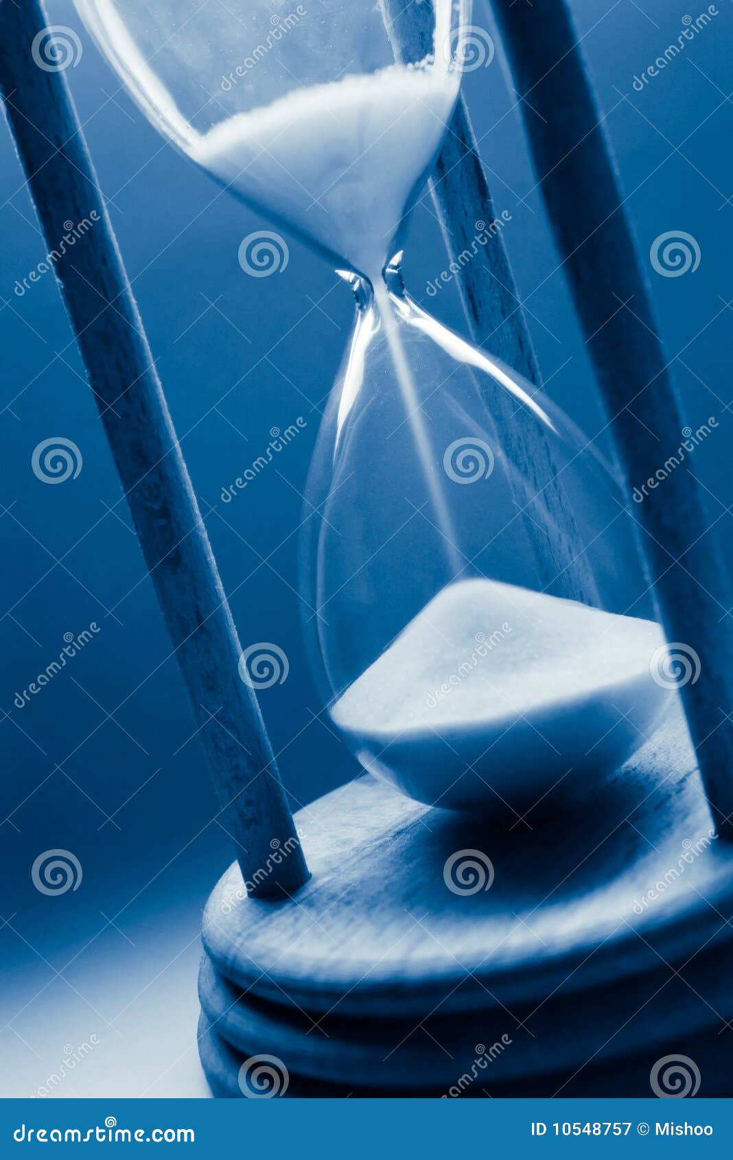 Blue hourglass stock image. Image of period, instrument - 10548757