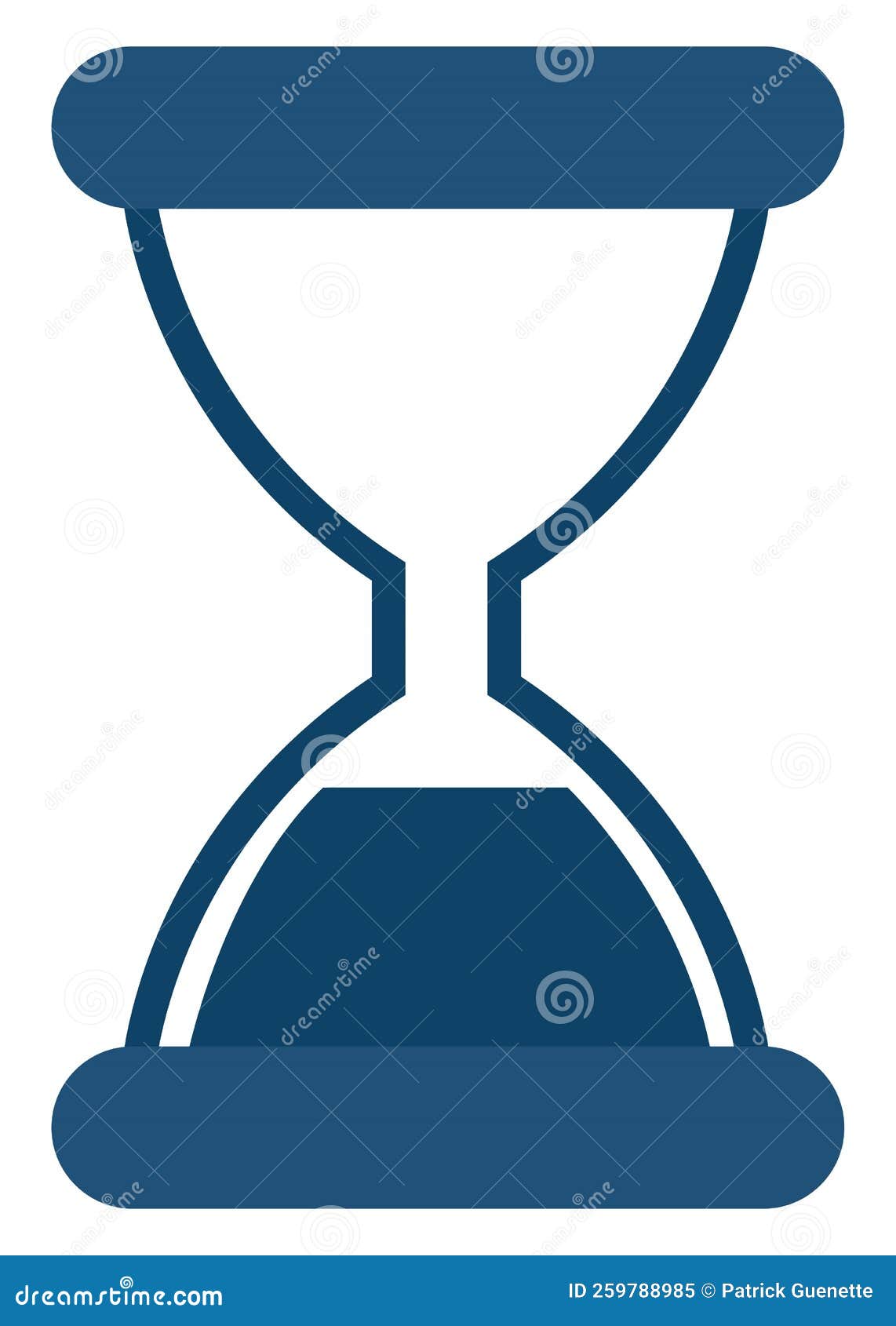 Blue hourglass, icon icon stock vector. Illustration of sandglass ...