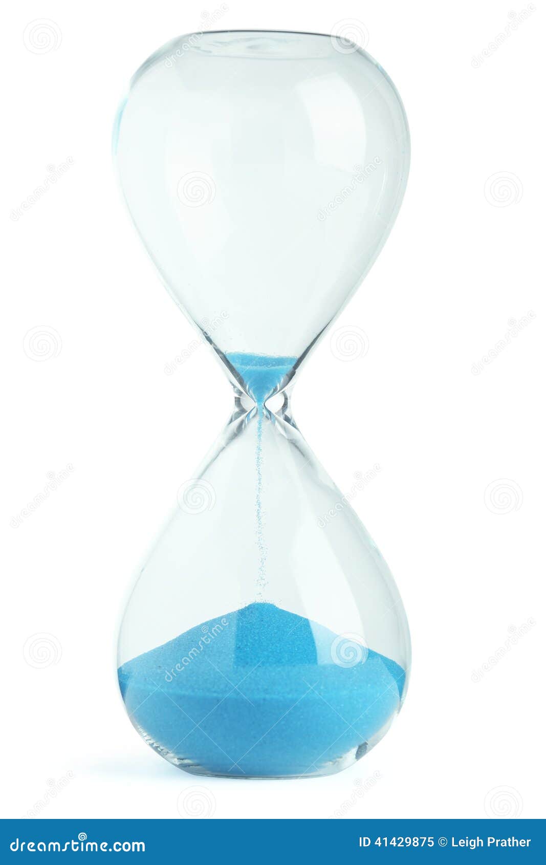 Blue hourglass stock image. Image of sandglass, sand - 41429875