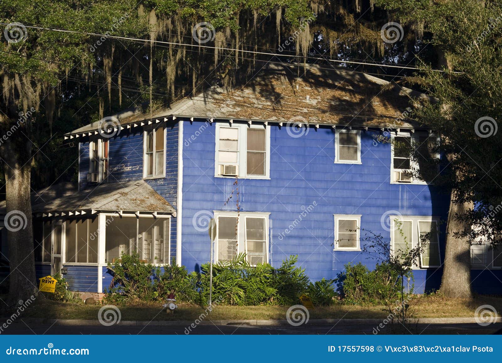 Blue house stock photo. Image of blue, florida, wood - 17557598
