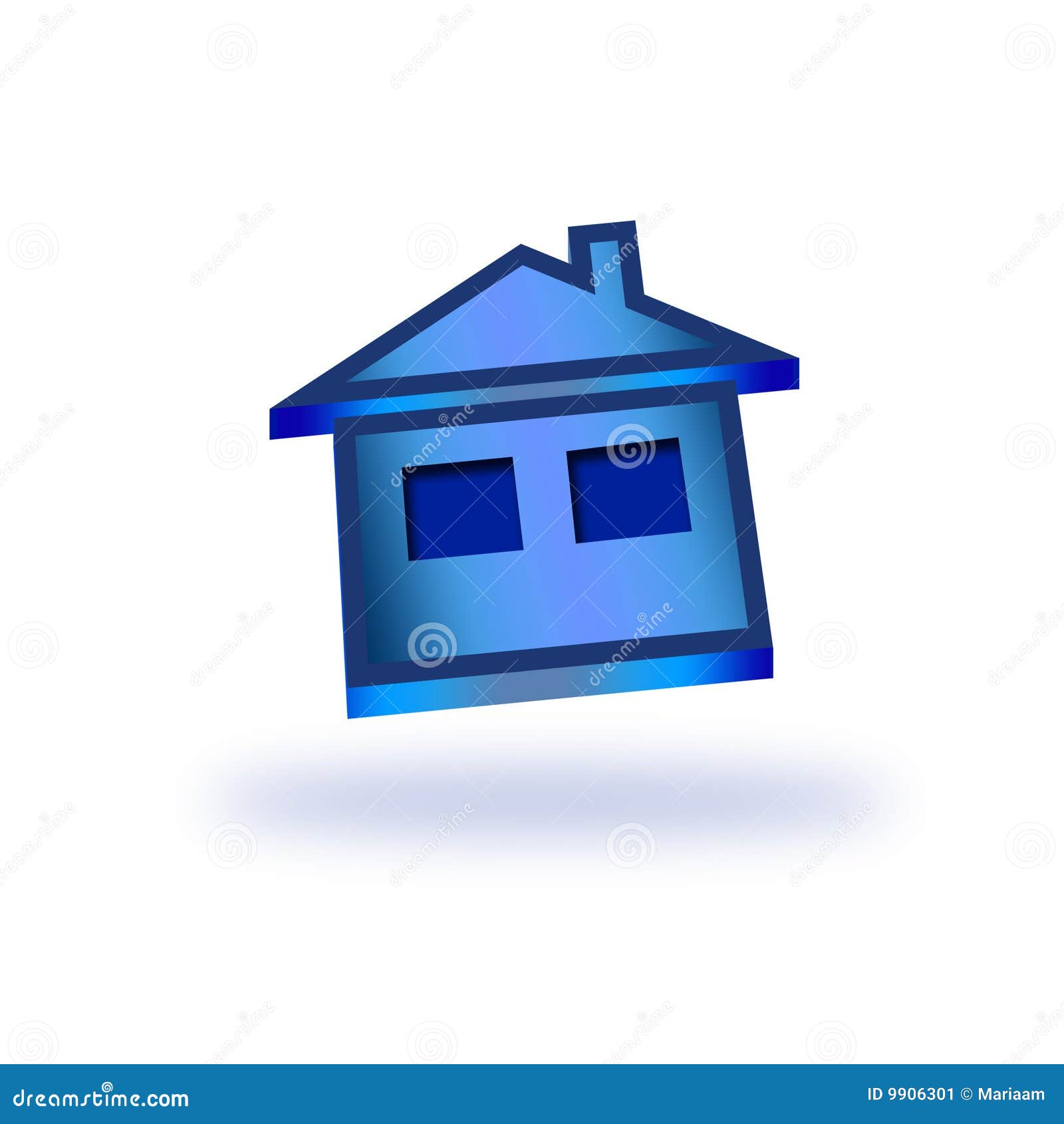 Blue house icon stock illustration. Illustration of small - 9906301