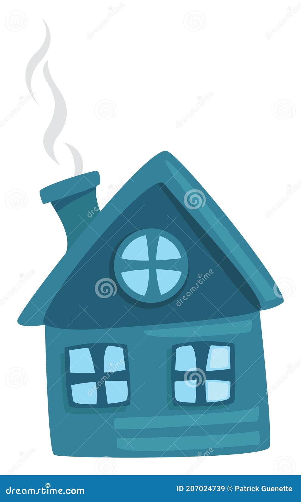 Blue House , Illustration, Vector Stock Vector - Illustration of icon ...