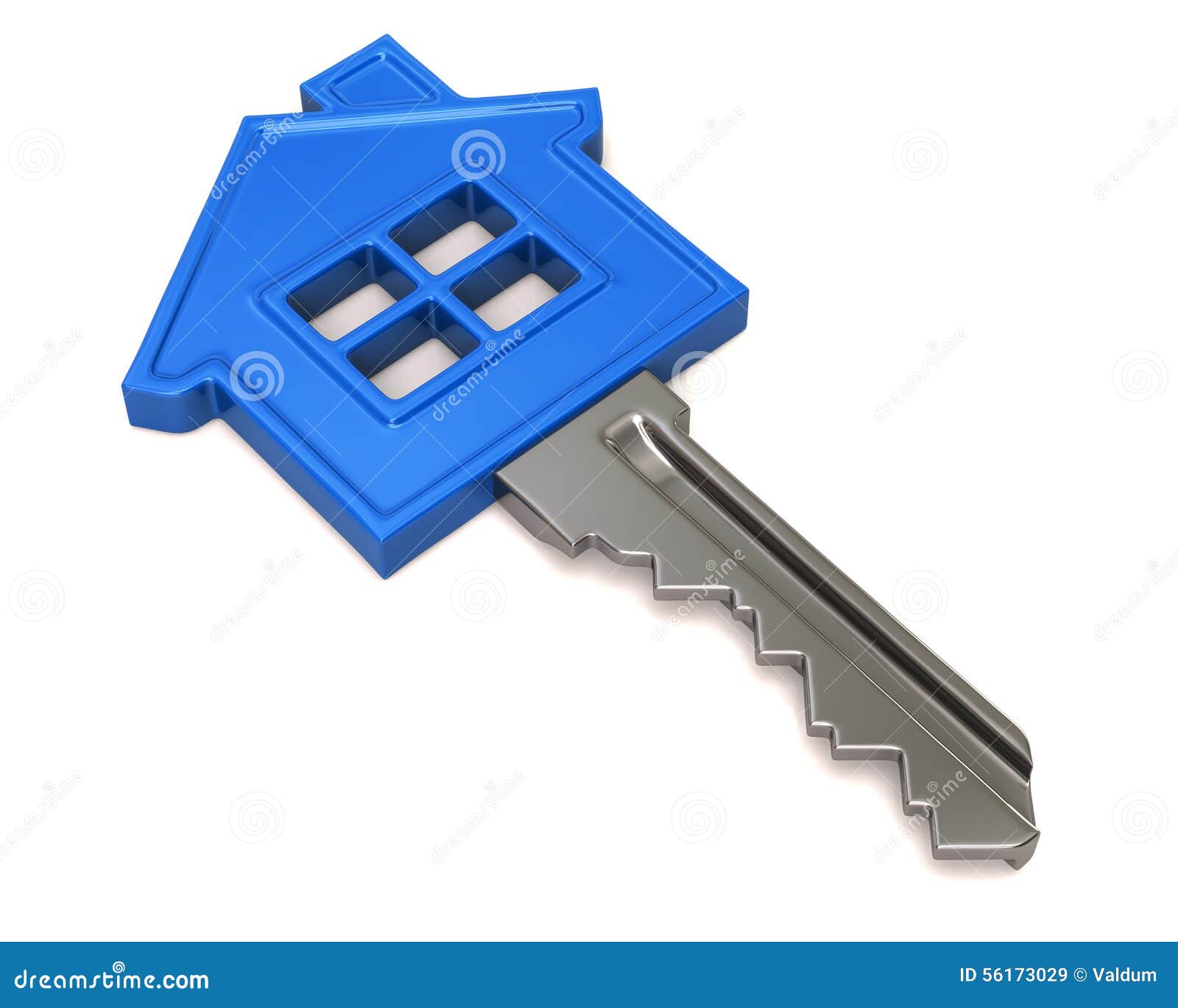 Blue house key stock illustration. Illustration of accessibility - 56173029