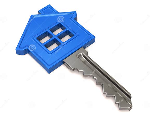 Blue house key stock illustration. Illustration of accessibility - 56173029