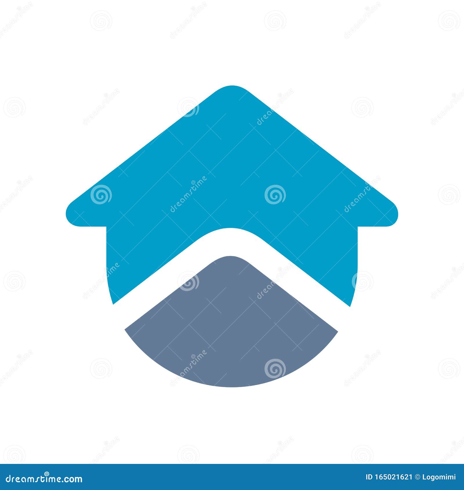 Blue House Logo Icon, Creative Home Symbol Design Stock Vector ...
