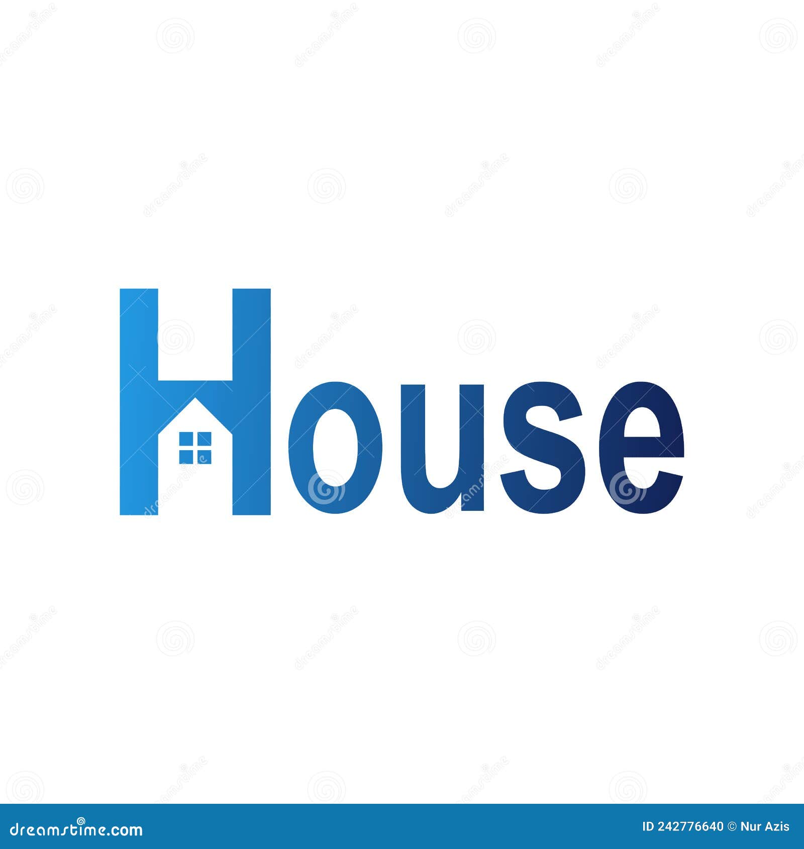 Blue house logo icon stock illustration. Illustration of modern - 242776640