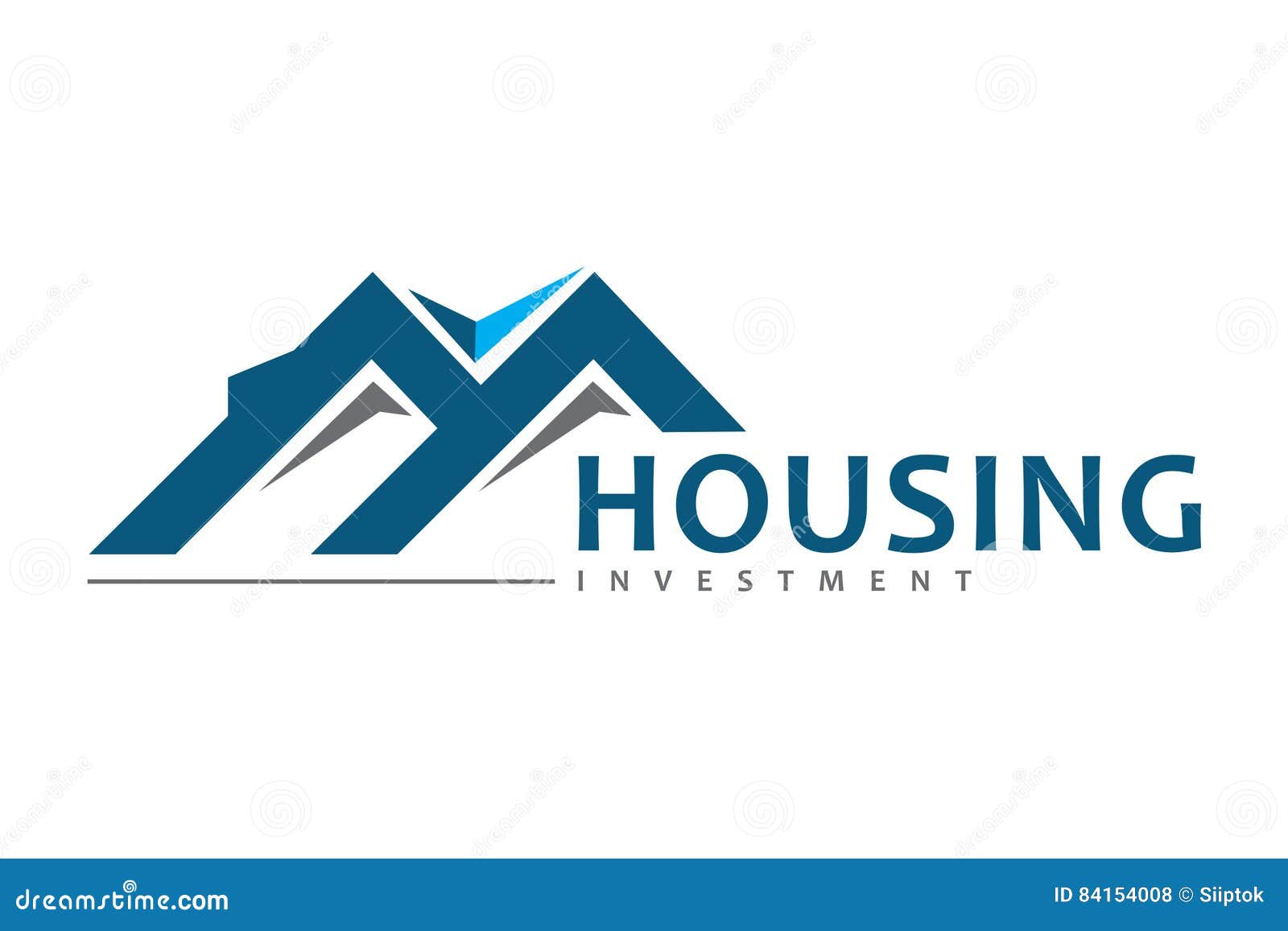 Blue housing logo stock illustration. Illustration of hexa - 84154008