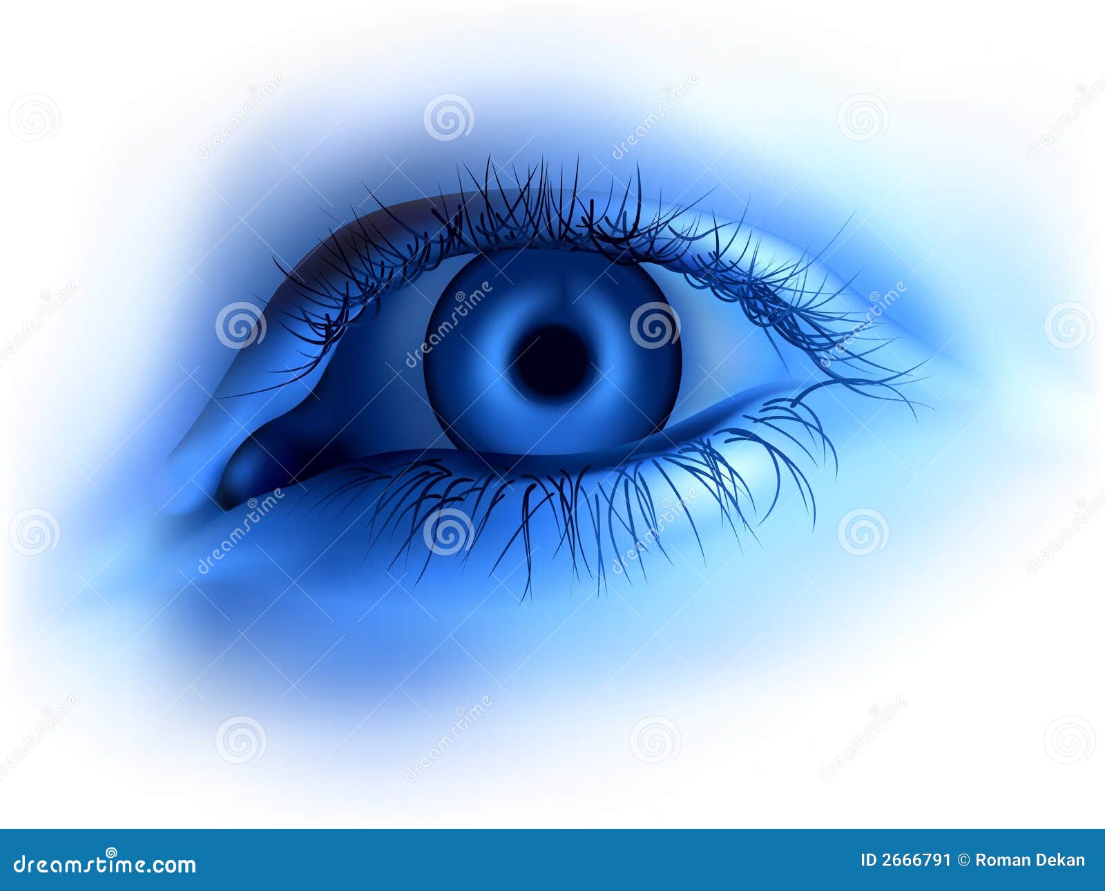 Blue human eye stock vector. Illustration of closeup, optic - 2666791