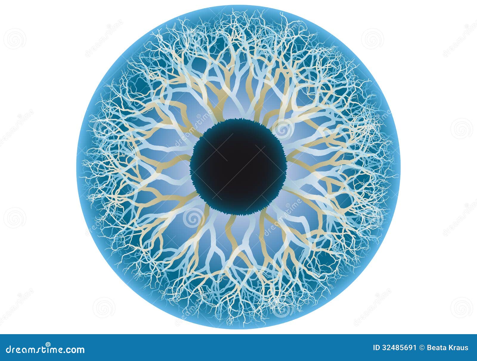 3d Blue Human Neuron Isolated On Transparent Background. Realistic ...