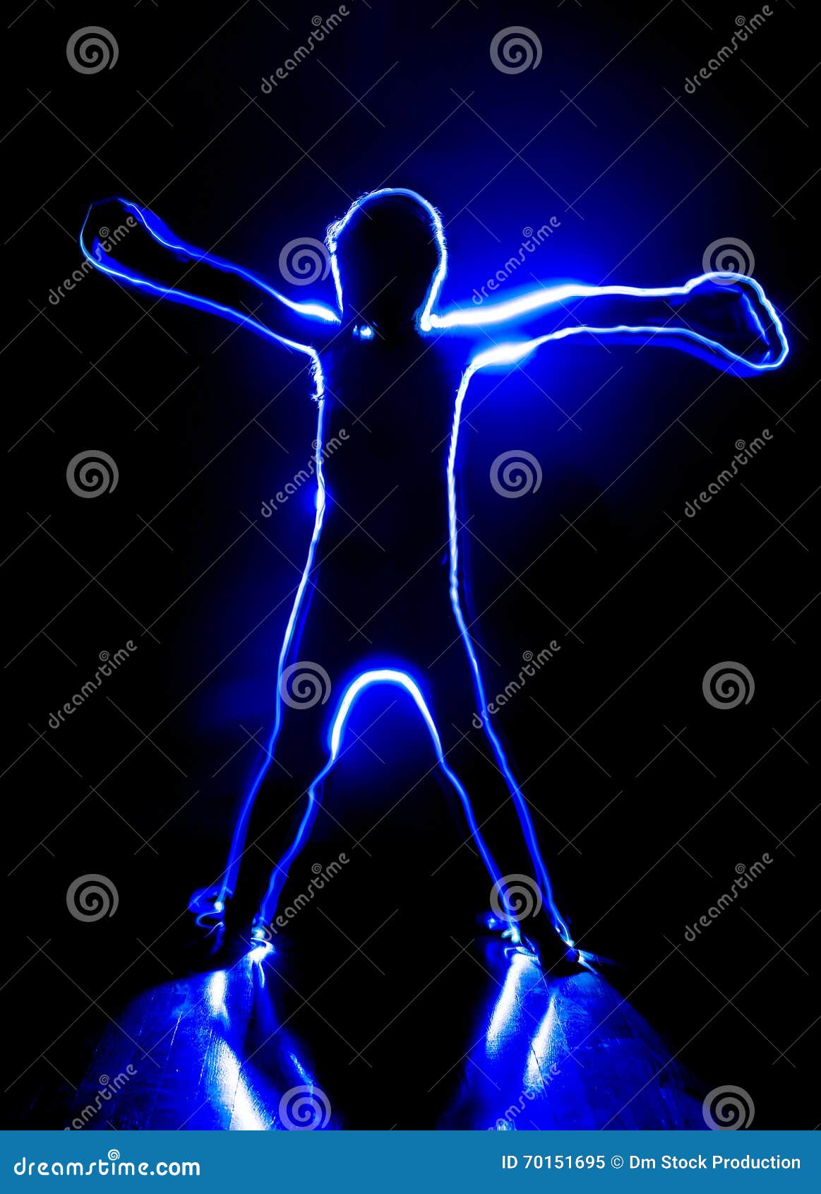 Blue human figure. stock image. Image of color, dimensional - 70151695