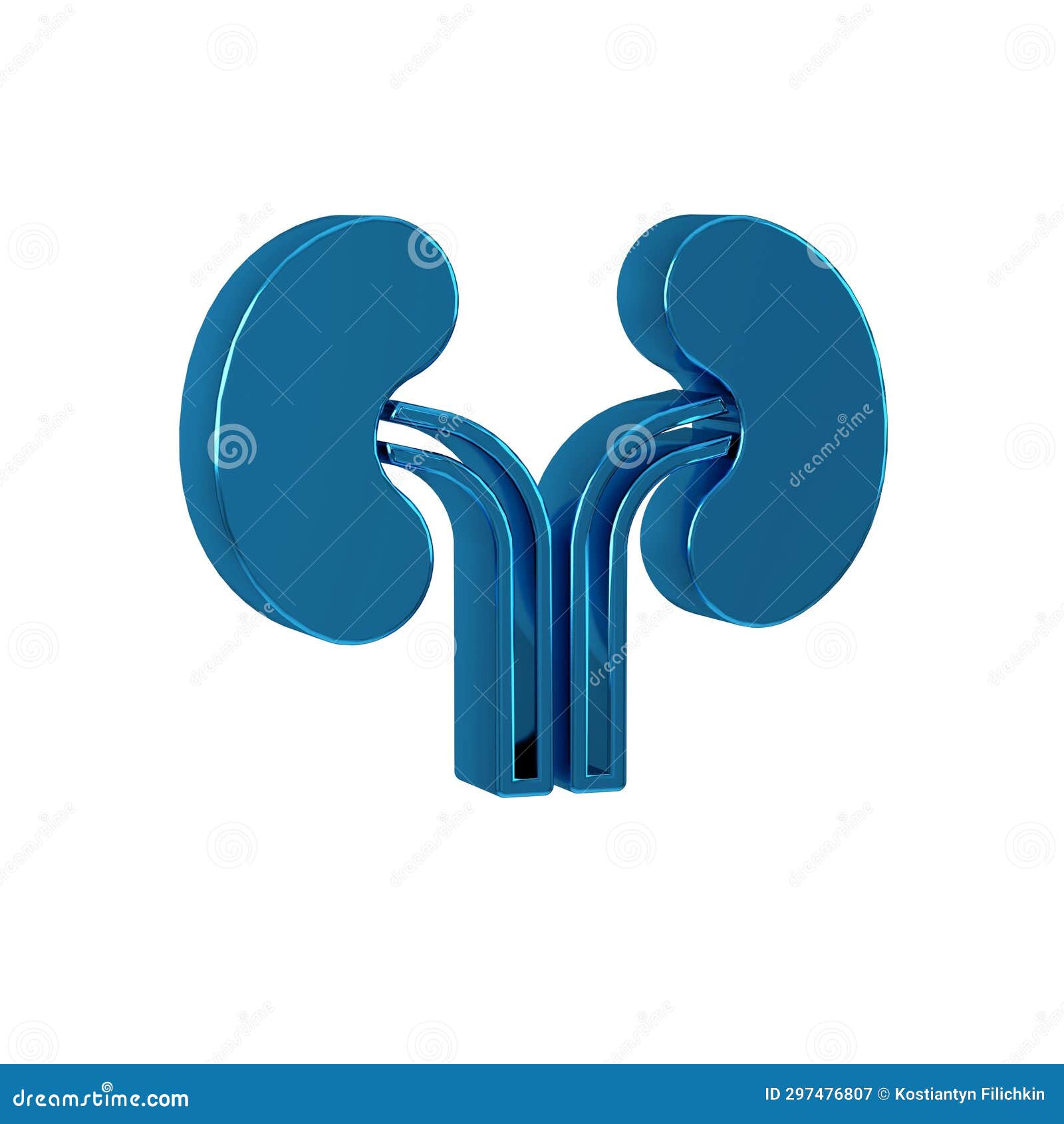 Blue Human Kidneys Icon Isolated on Transparent Background. Stock ...