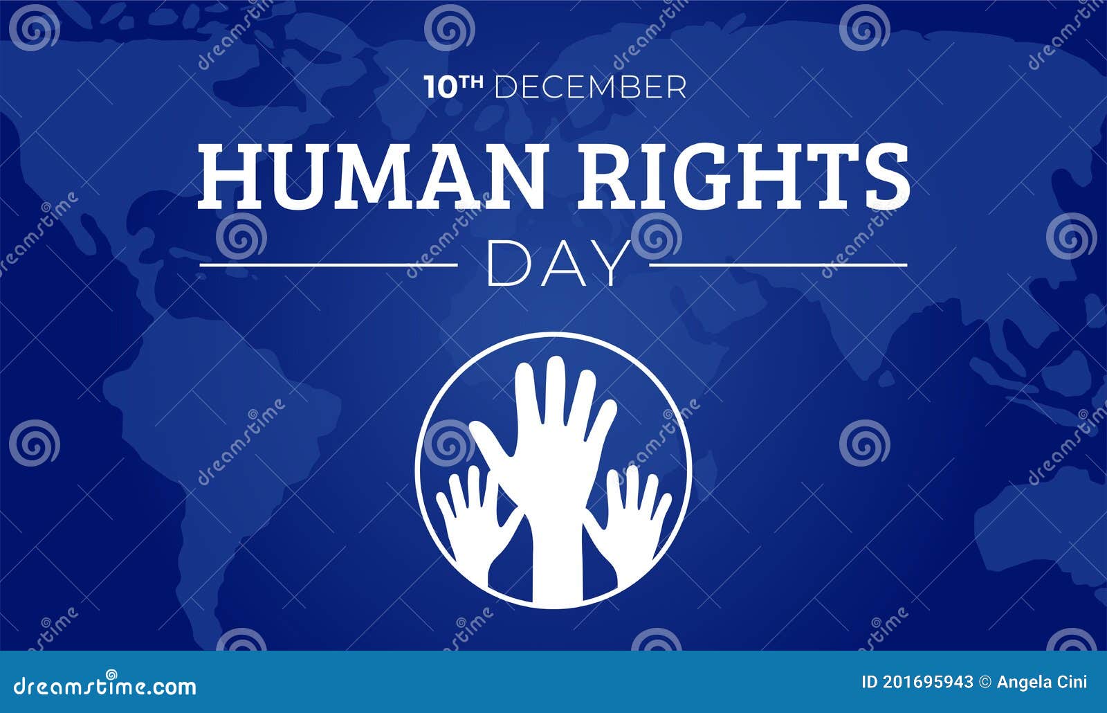 Blue Human Rights Day Background Illustration Stock Vector ...