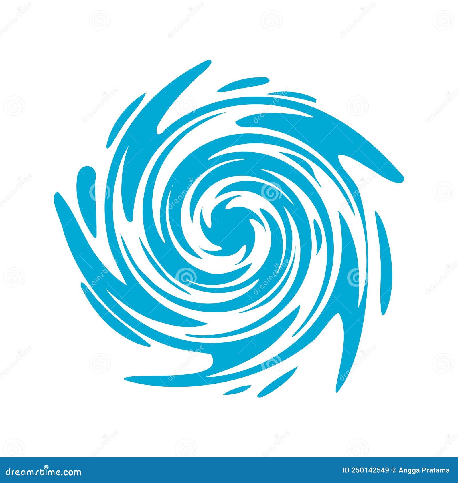 Blue Hurricane or Twirl Water Logo Vector Stock Vector - Illustration ...