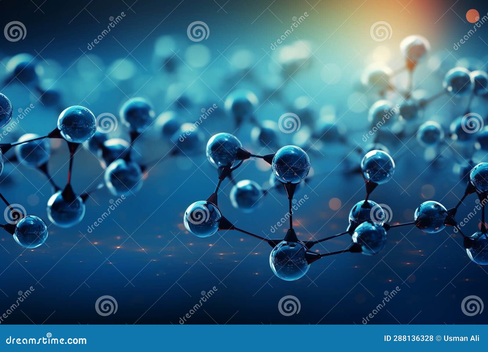 Blue Hydrogen Molecule Background with Liquid H2 Atoms: Ideal for ...