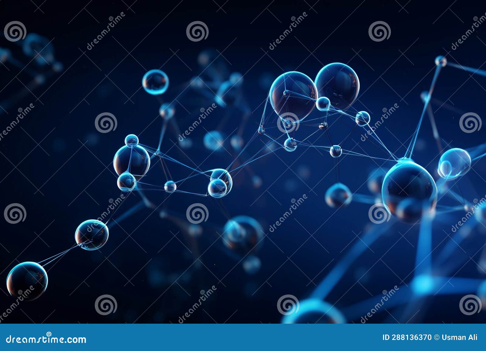 Blue Hydrogen Molecule Background with Liquid H2 Atoms: Ideal for ...