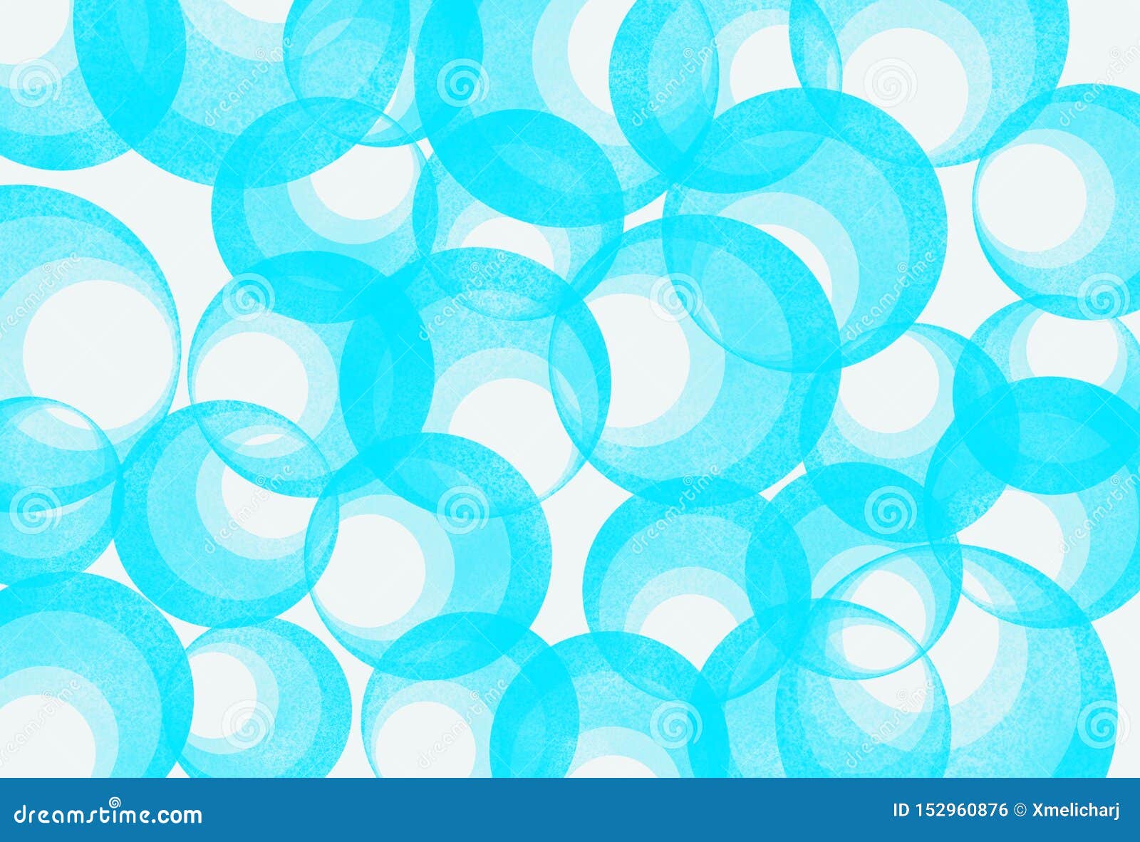 Blue Hypnotic Circles on White Background Stock Illustration ...