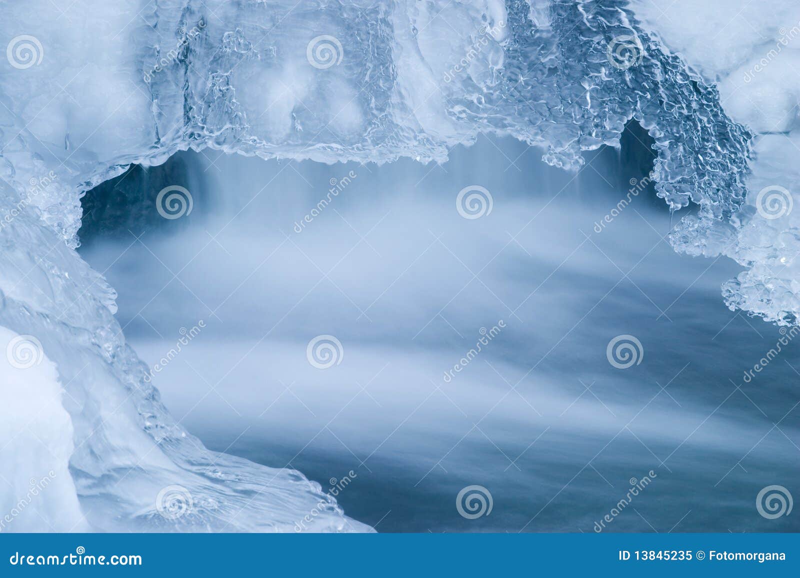 Blue ice stock image. Image of water, flowing, nature - 13845235