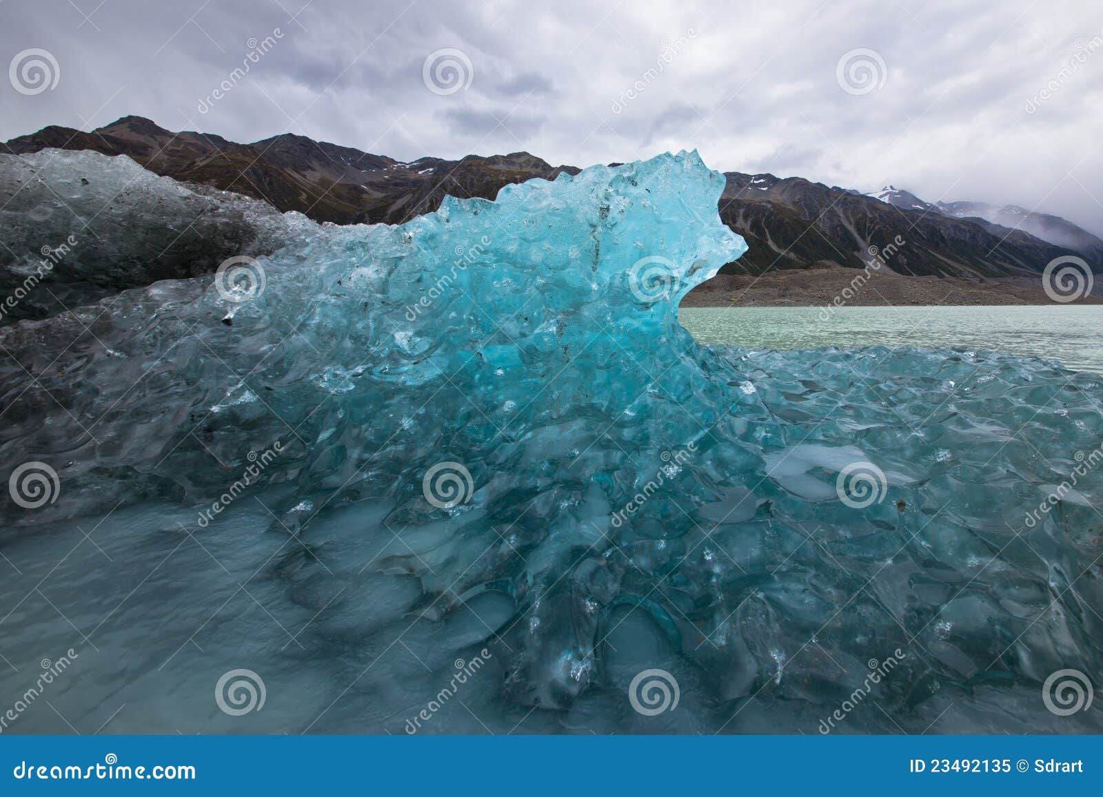 Blue ice stock image. Image of blue, glacier, zelanda - 23492135