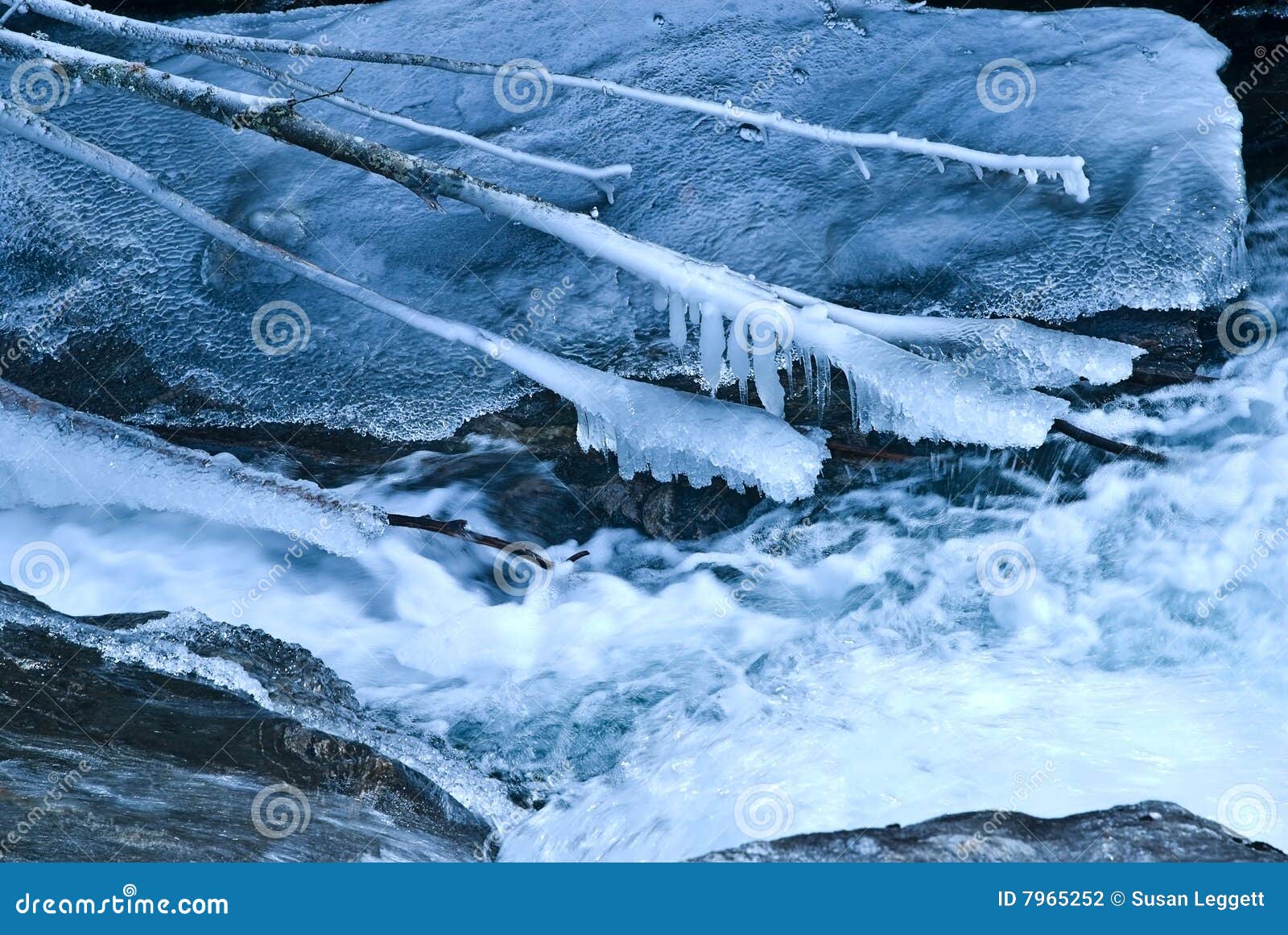Blue Ice stock photo. Image of hang, creek, hanging, river - 7965252