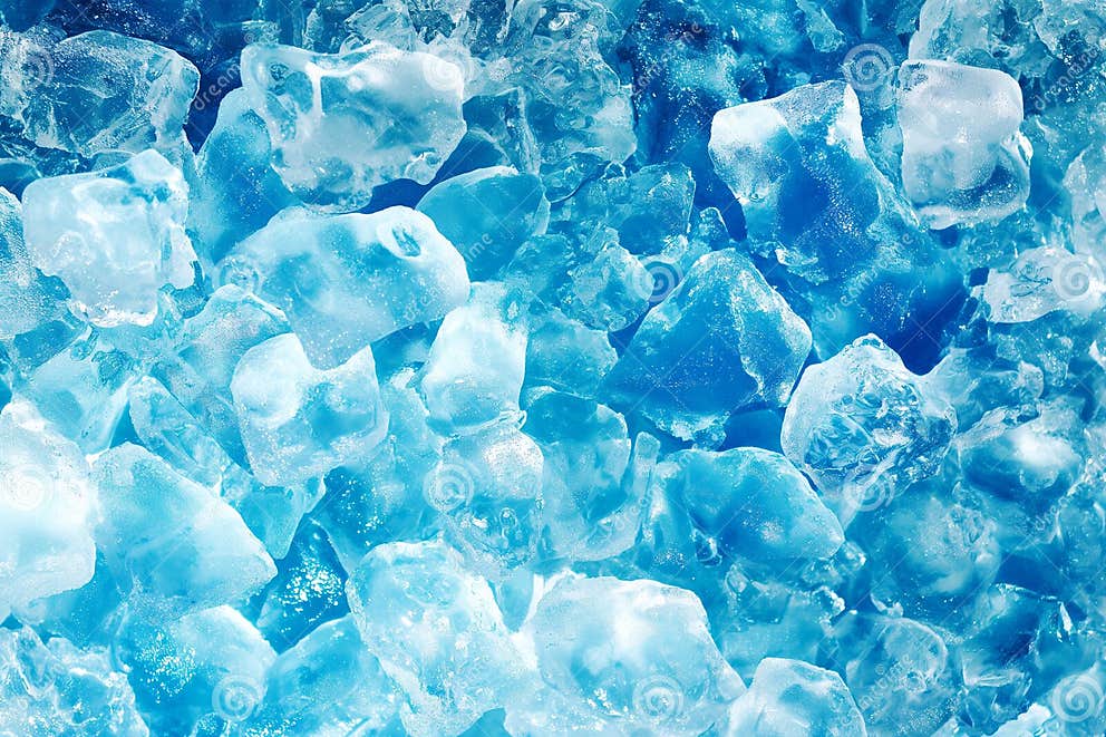 Blue Ice Background. Pieces of Ice on Blue Background Stock ...