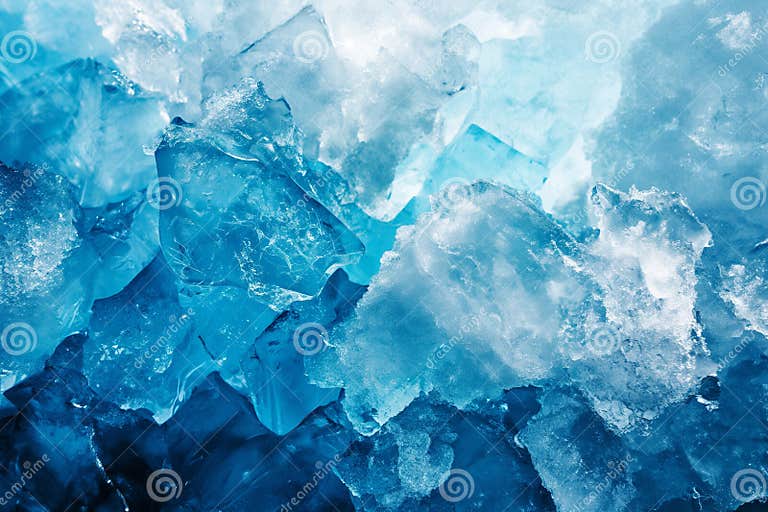 Blue Ice Background. Pieces of Ice on Blue Background Stock ...