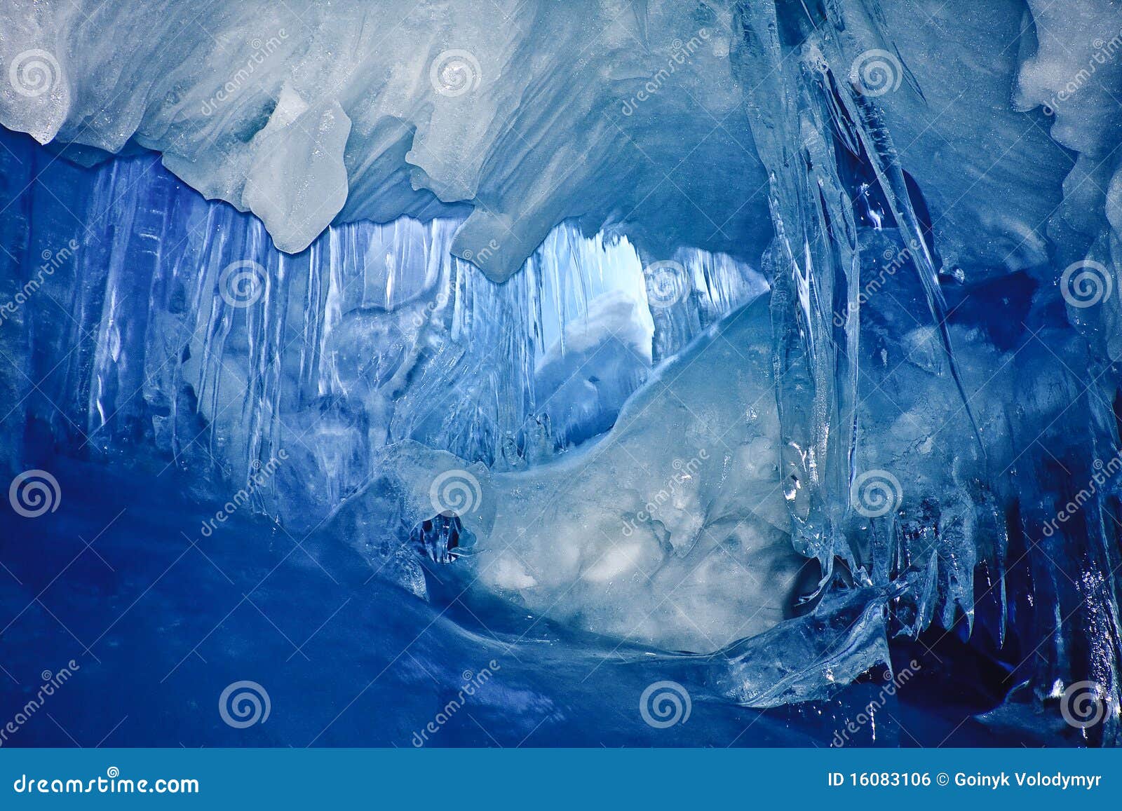 Blue ice cave stock photo. Image of inside, antarctica - 16083106