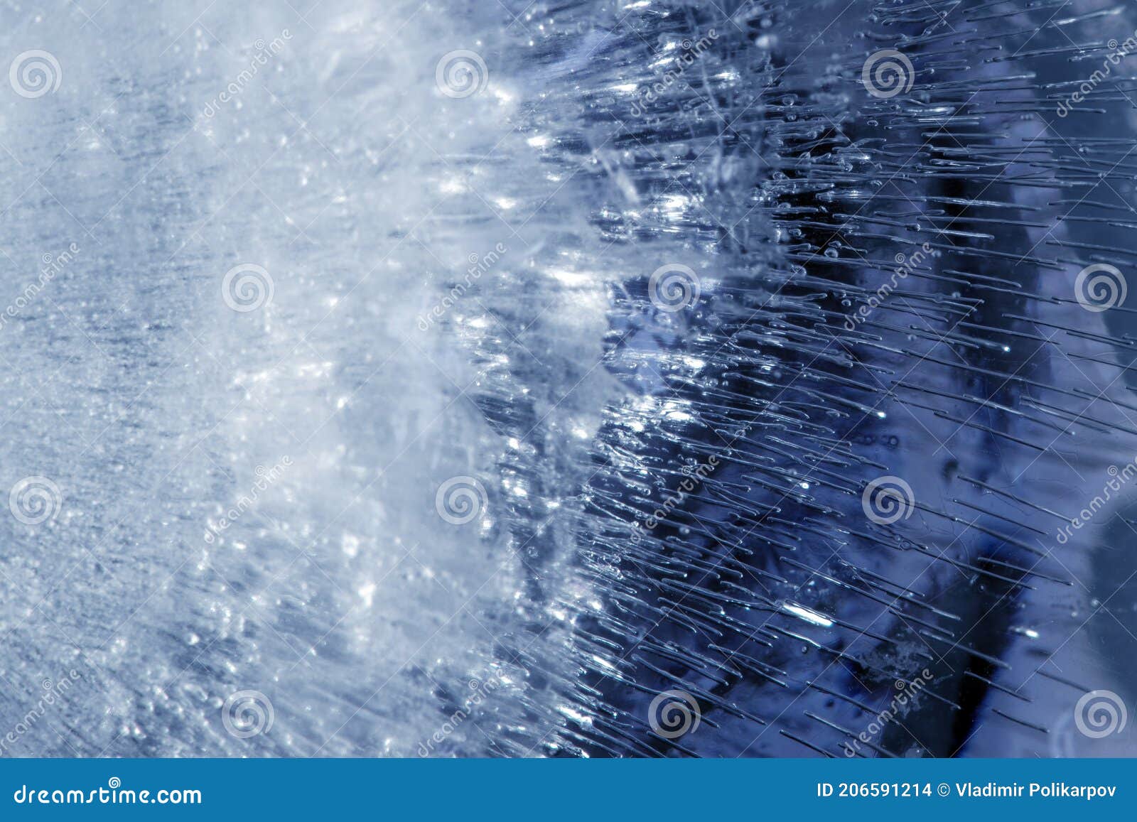 Beautiful Blue Ice with Cracks. Frosty Background Stock Photo - Image ...