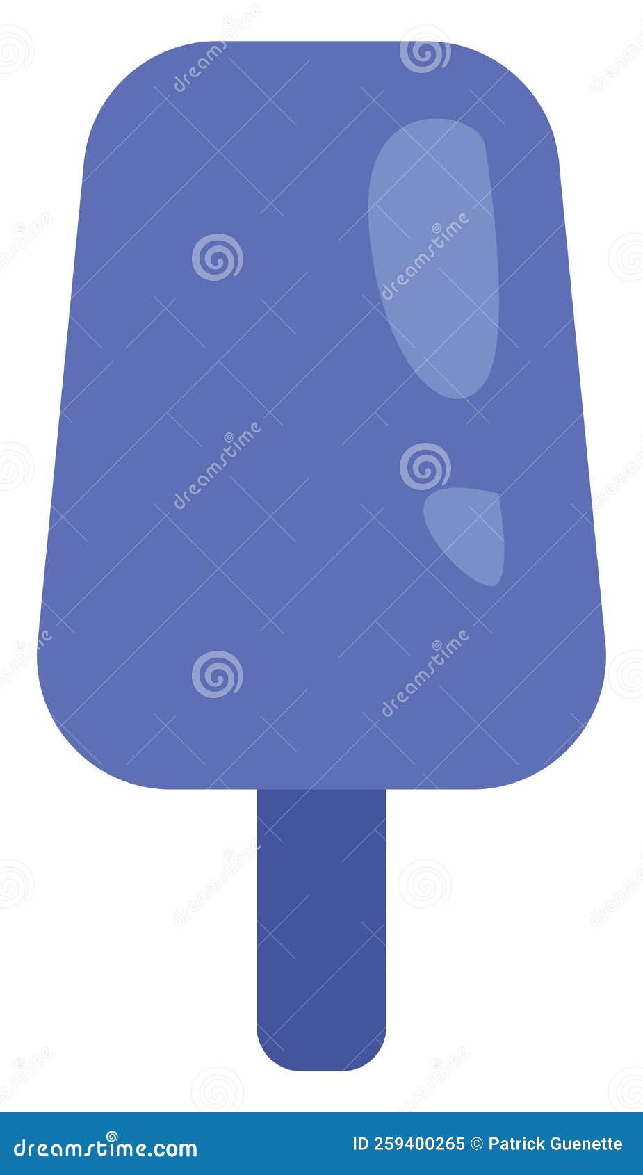 Blue Ice Cream on Stick, Icon Stock Vector - Illustration of dessert ...