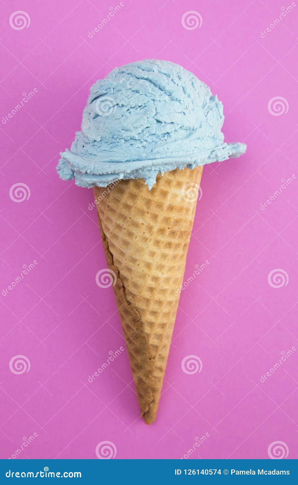 Scoop of Blue Ice Cream stock photo. Image of birthday - 126140574