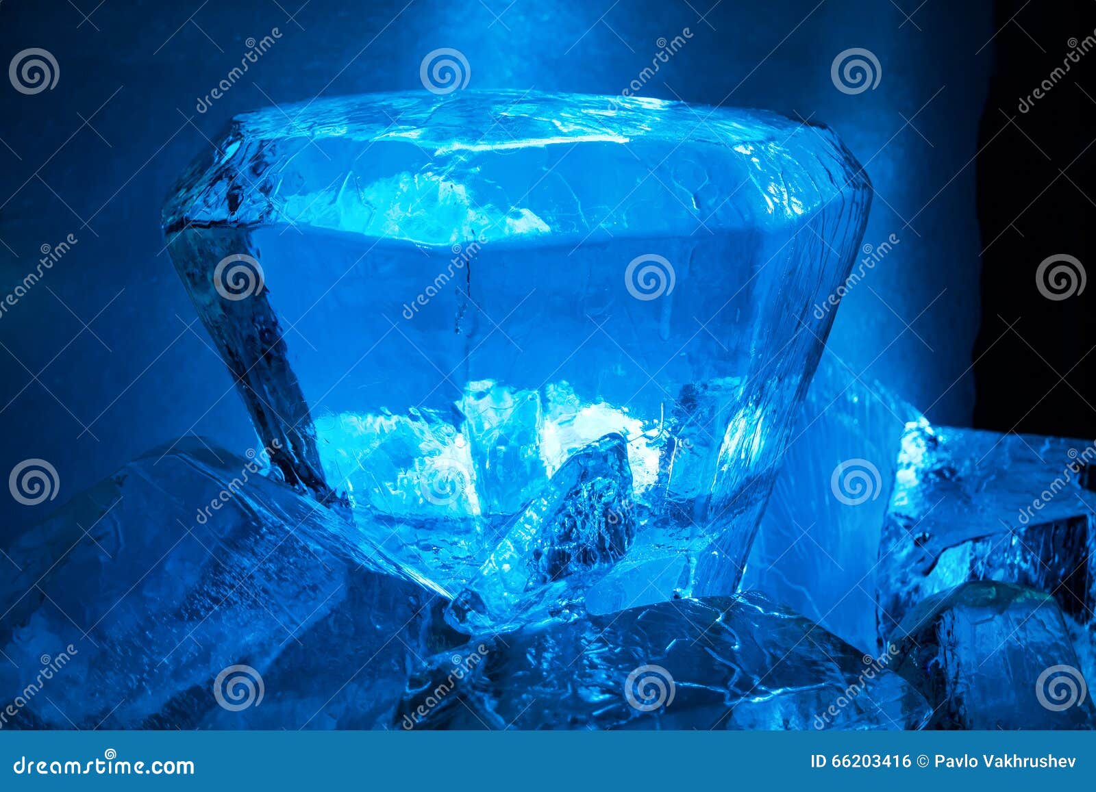 Blue ice cristal stock photo. Image of frosty, abstract - 66203416