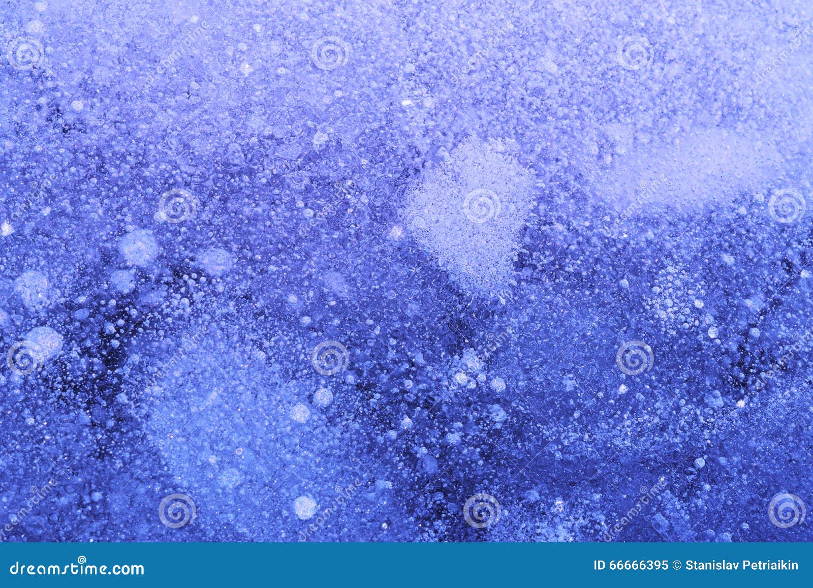 Blue Ice Crystal the Ice Surface. Macro Closeup of Ice Crystals. Stock ...