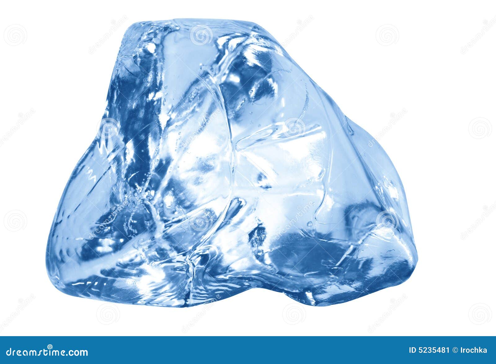Blue ice cube stock image. Image of chilled, isolated - 5235481