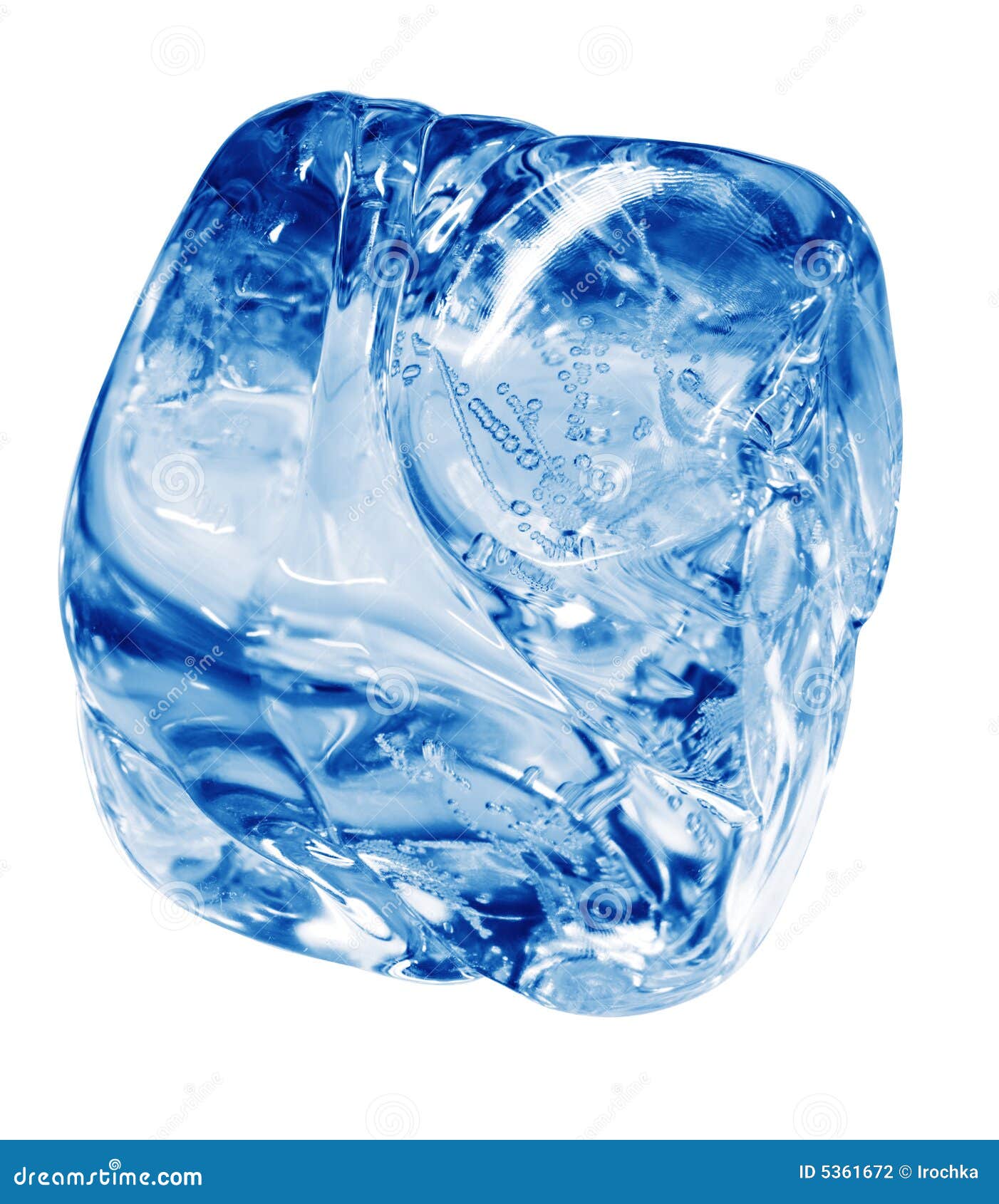Blue ice cube stock photo. Image of blue, isolated, chilled - 5361672