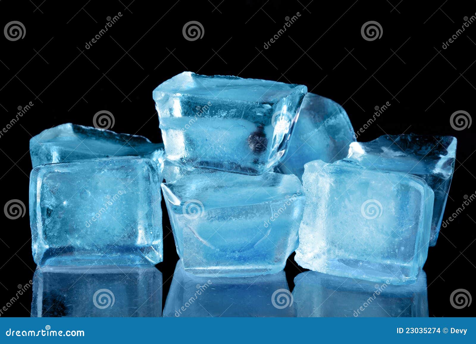Blue ice cubes stock photo. Image of cube, macro, false - 23035274